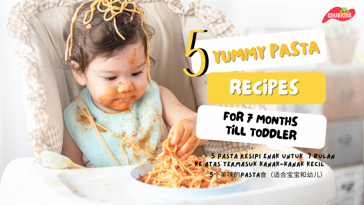 5 Yummy Pasta Recipes for 7 Months till Toddler | Gnubkins